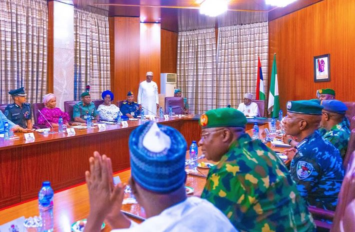 President Tinubu In Closed-Door Meeting With Security Chiefs | Newsmedia